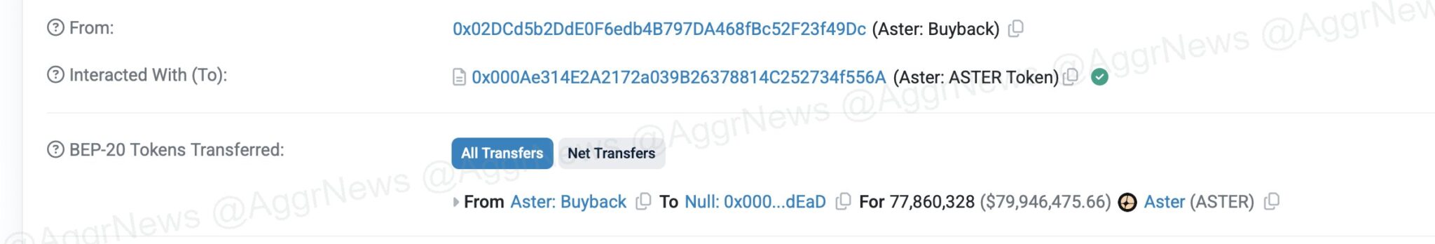 Aster Burns $80M ASTER Tokens in Stage 4 Buyback - Coin Engineer